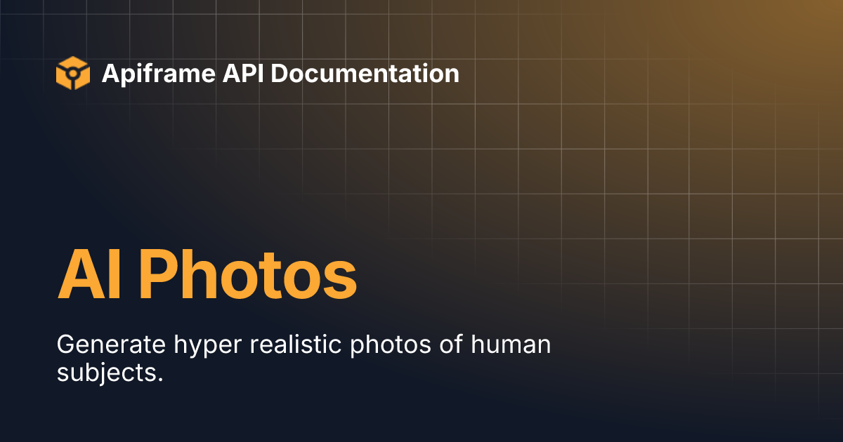 AI Photos | Apiframe API Documentation