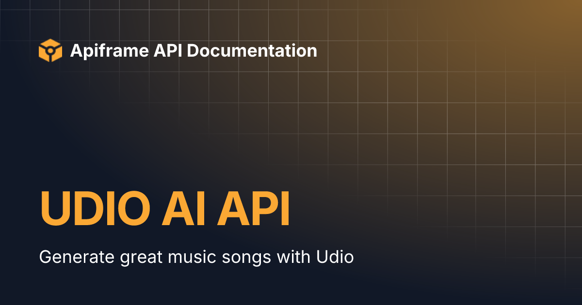 UDIO AI API | Apiframe API Documentation