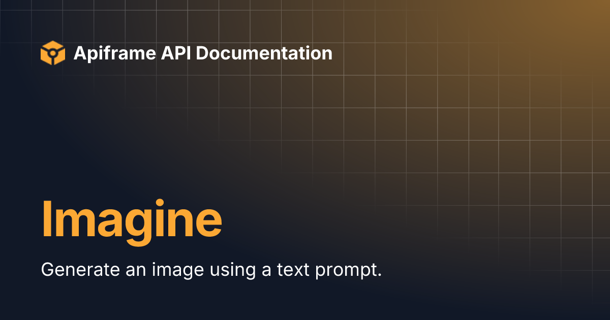 Imagine | Apiframe API Documentation