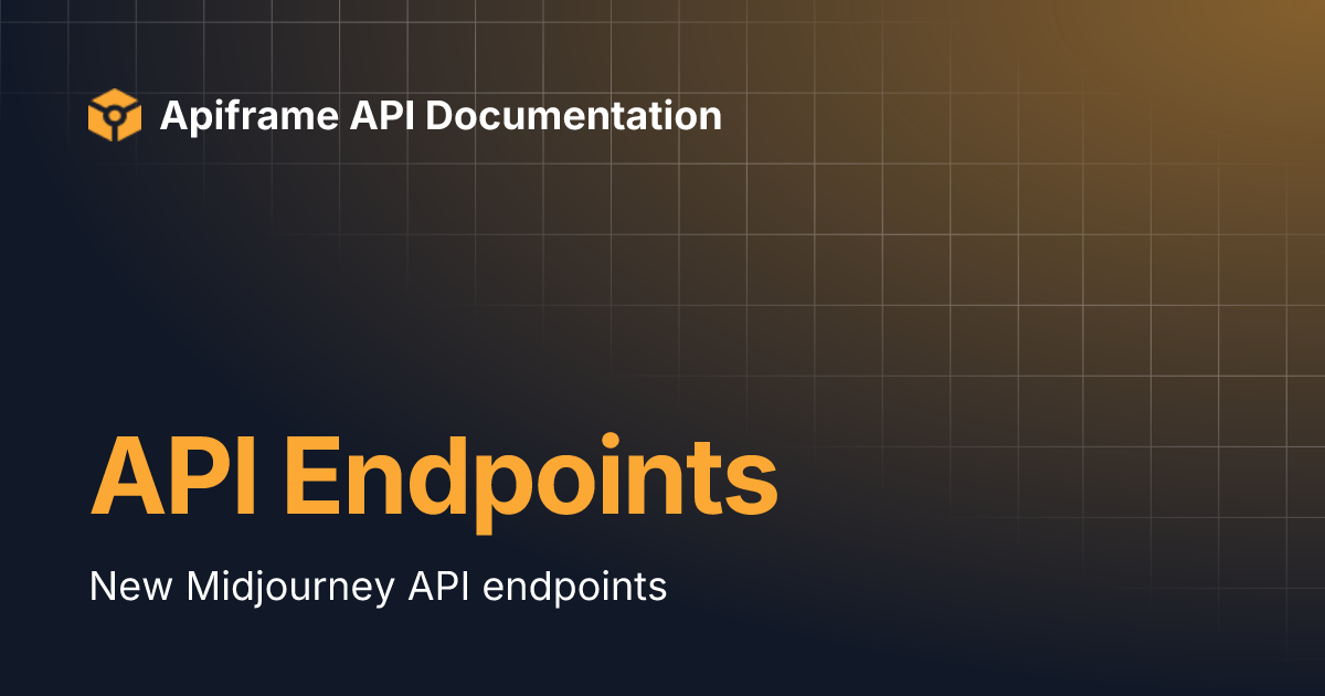 API Endpoints | Apiframe API Documentation